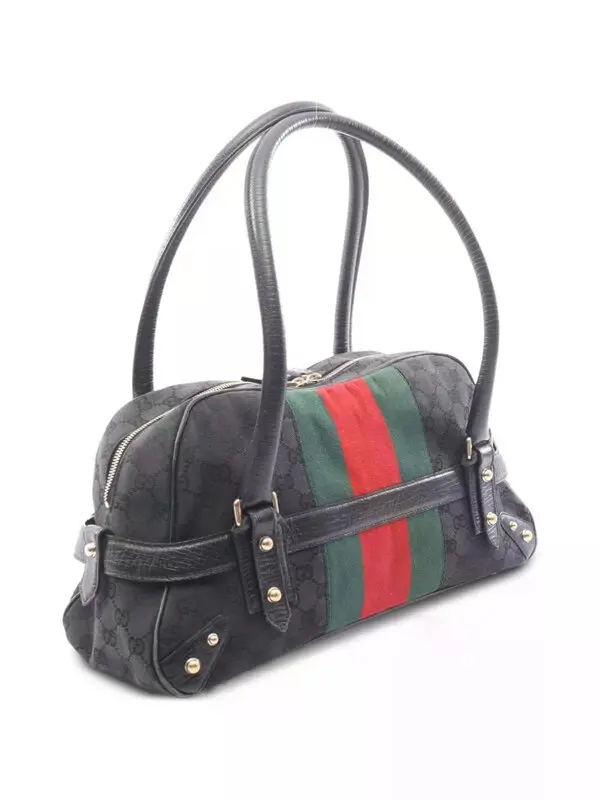 Gucci Horsebit Gg Canvas Handbag