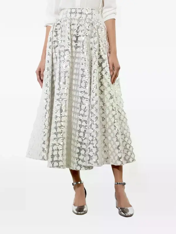 Alice + Olivia Sequin-embellished Midi Skirt