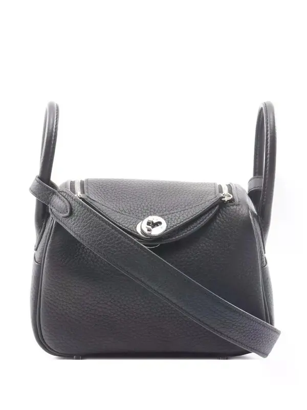 Hermès 2023 Mini Lindy Two-way Handbag - Black