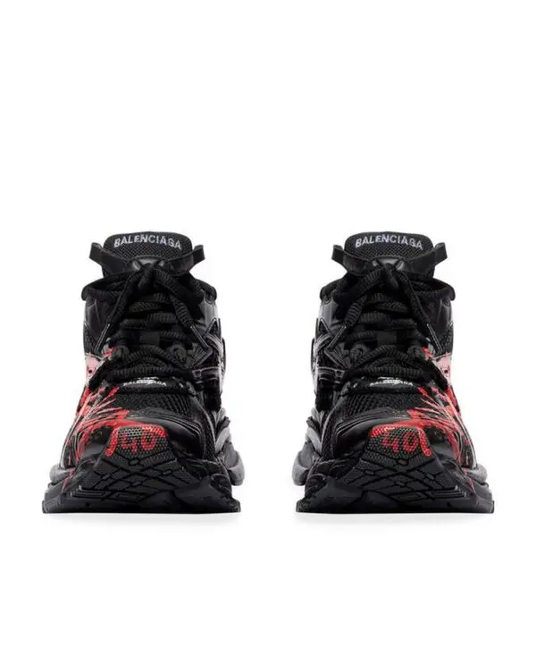 Balenciaga Sneakers Runner Graffiti Da Uomo In Nero