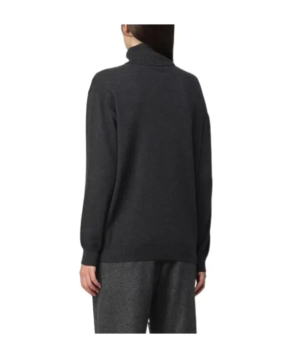 Brunello Cucinelli Cashmere Roll-neck Knit Sweater - Black