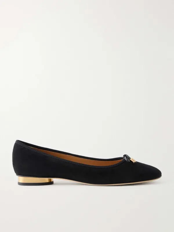 TOD'S Suede Ballerina Flats