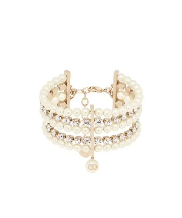 Dior D-river Cuff Bracelet With Cd Logo - Yellow