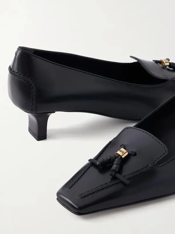 TOD'S Leather Pumps With Logo Detail