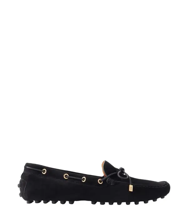 TOD'S Gommino Suede Loafers - Black