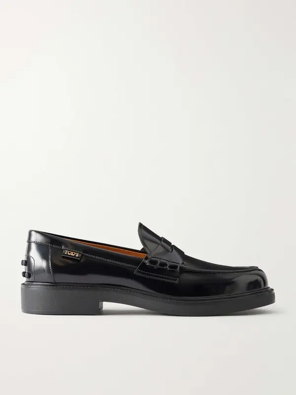 TOD'S Logo-detailed Patent-leather Loafers