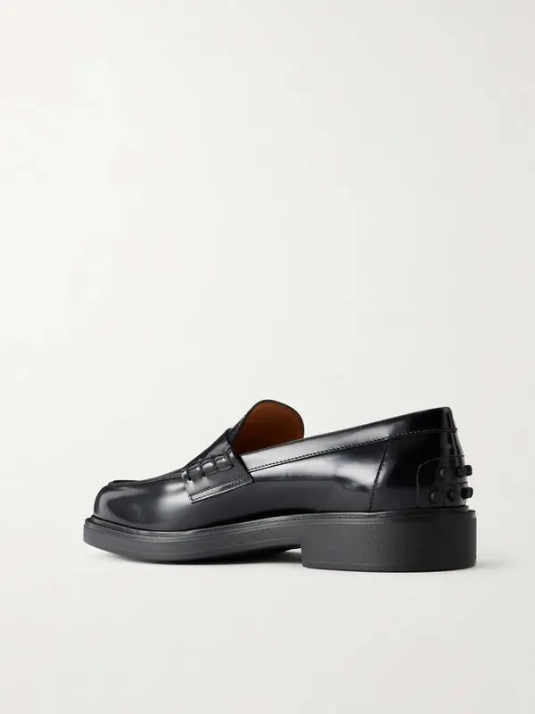 TOD'S Logo-detailed Patent-leather Loafers