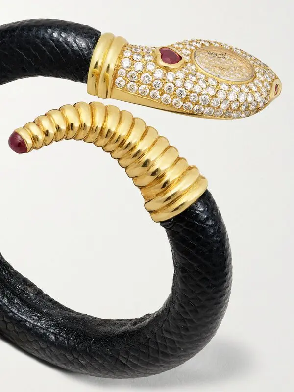 STEPHANIE WINDSOR Chopard Vintage 1990s Snake 18-karat Ruby And Diamond Watch