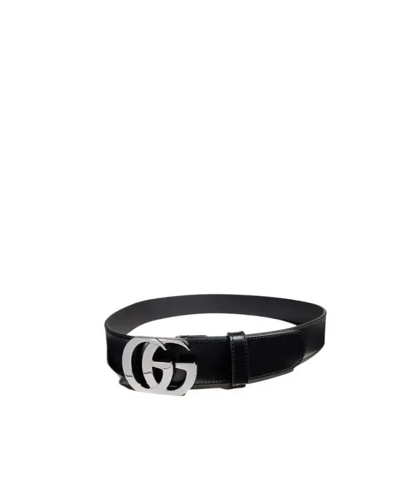 Gucci Marmont Belt With Double G Buckle - Black