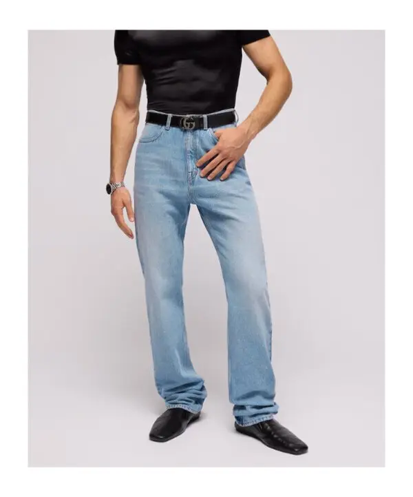 Gucci Bleached Stone Washed Denim Pants