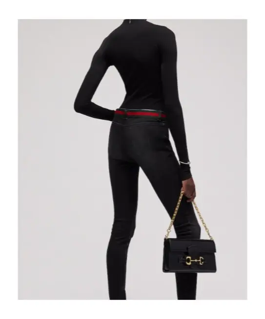 Gucci Seamless Stretch Nylon Jersey High Collar Long Sleeve Top