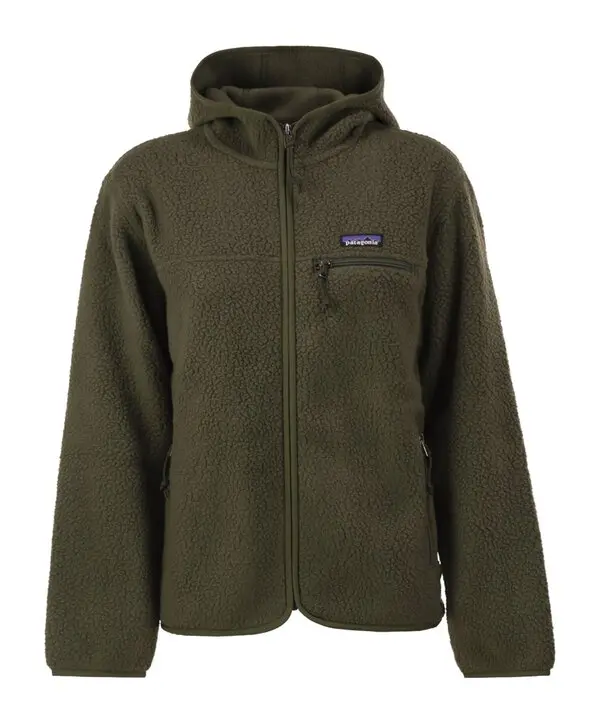 Patagonia Teddy Fleece Hooded Jacket - Green