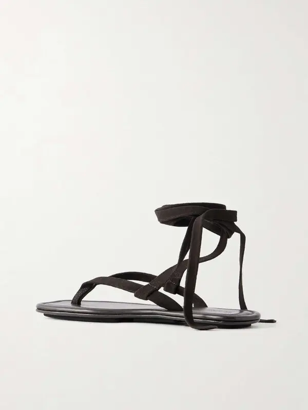 ST. AGNI Suede Sandals