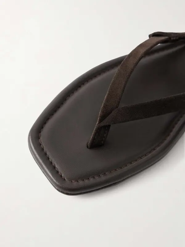 ST. AGNI Suede Sandals