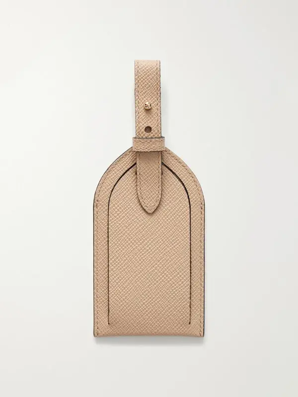 Smythson Panama Leather Luggage Tag