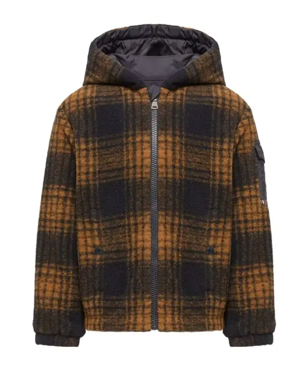Moncler Aubrac Reversible Hooded Jacket - Bluish Brown