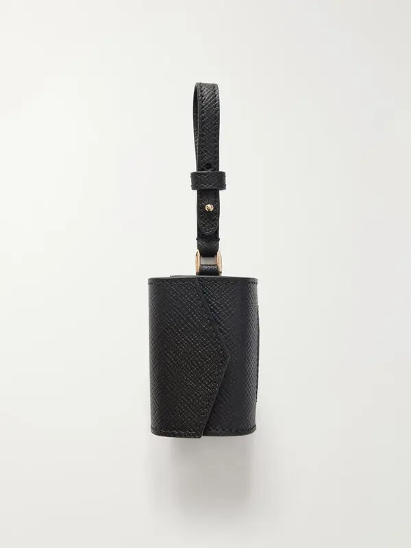Smythson Panama Leather Pet Waste Bag Holder