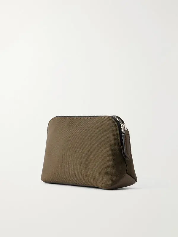 Smythson Norton Canvas Pouch - Green