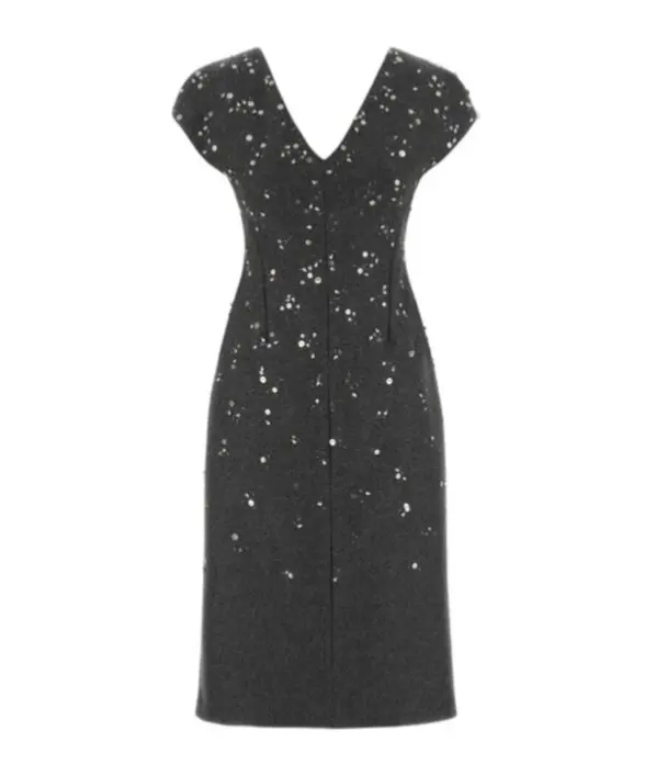 JIL SANDER Embellished Felt Dress - No