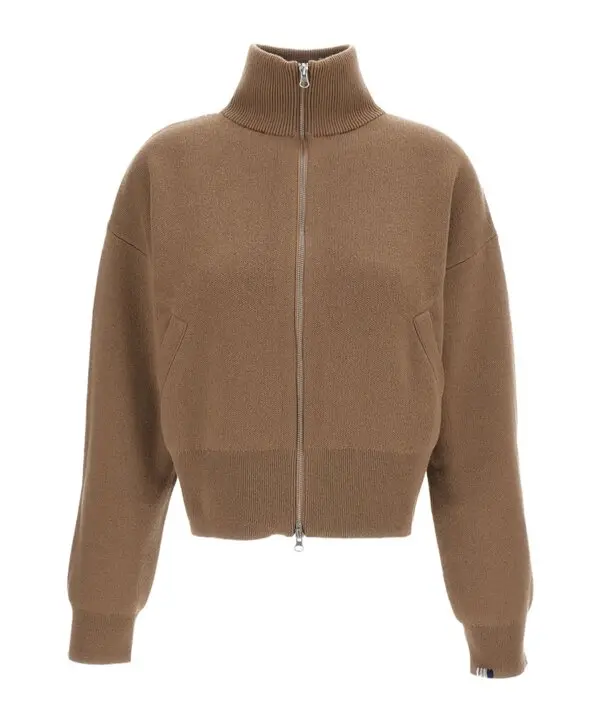 Extreme Cashmere Zip-up Sweater - Brown
