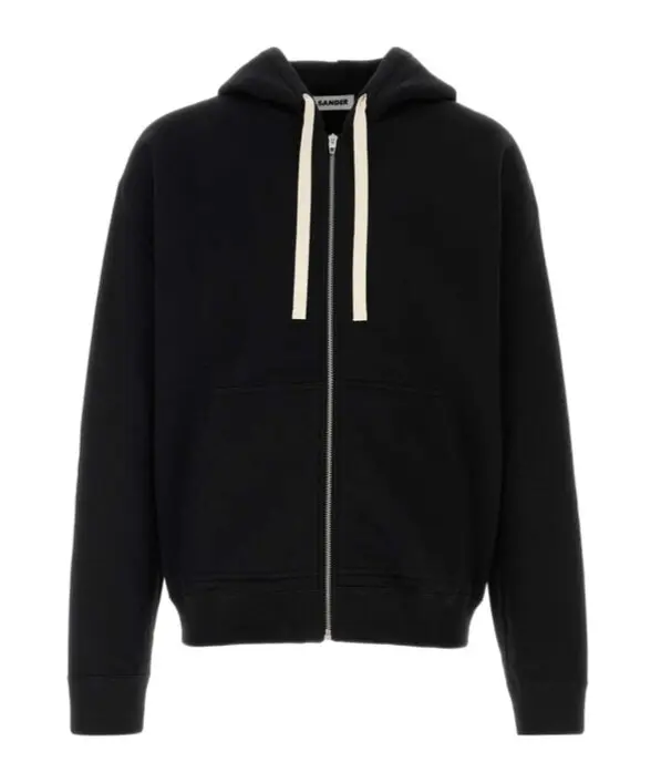 JIL SANDER Zip-up Drawstring Hoodie