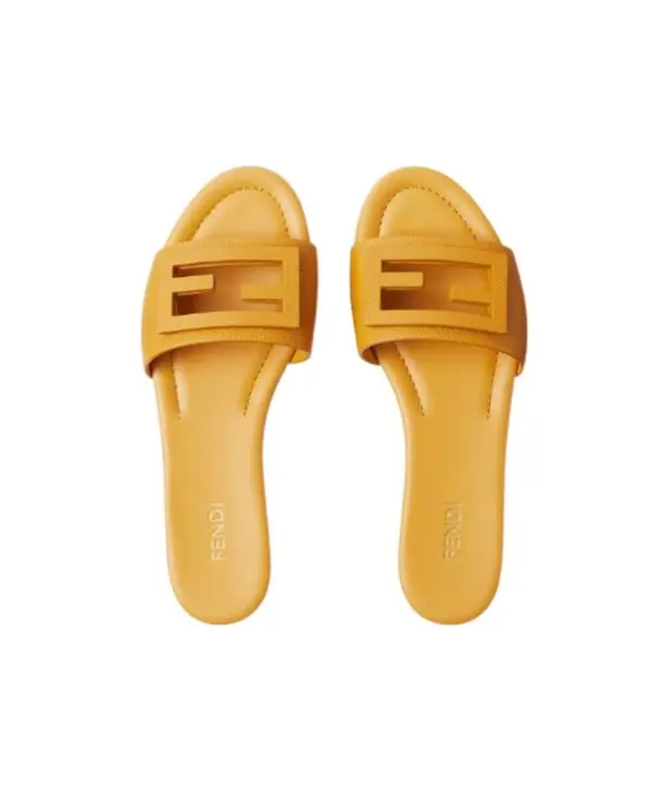 Fendi Baguette Leather Slides