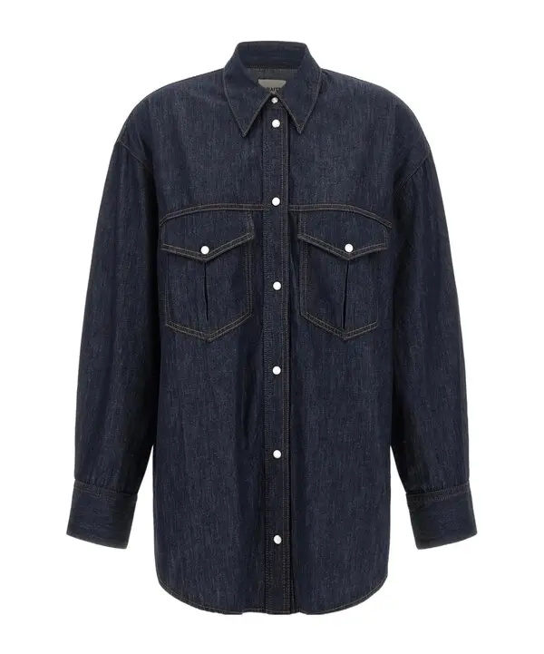 Khaite Long Sleeve Buttoned Shrit - Blue