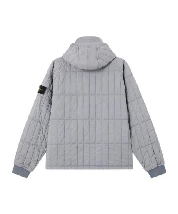 Stone Island Quilted Hooded Jacket With Anti-drop Finish
