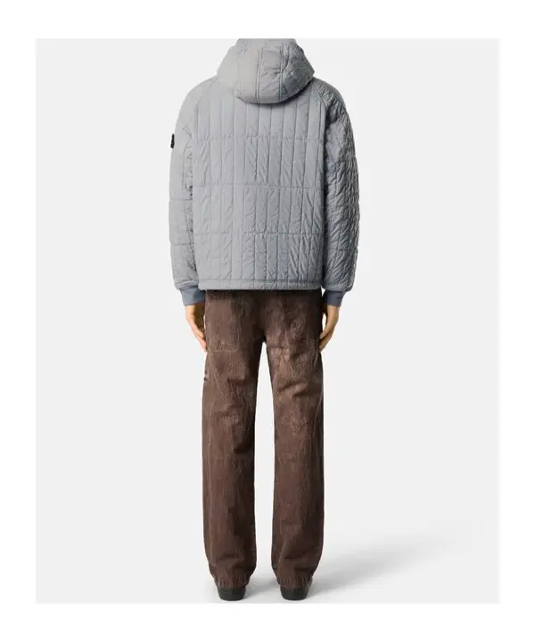 Stone Island Quilted Hooded Jacket With Anti-drop Finish