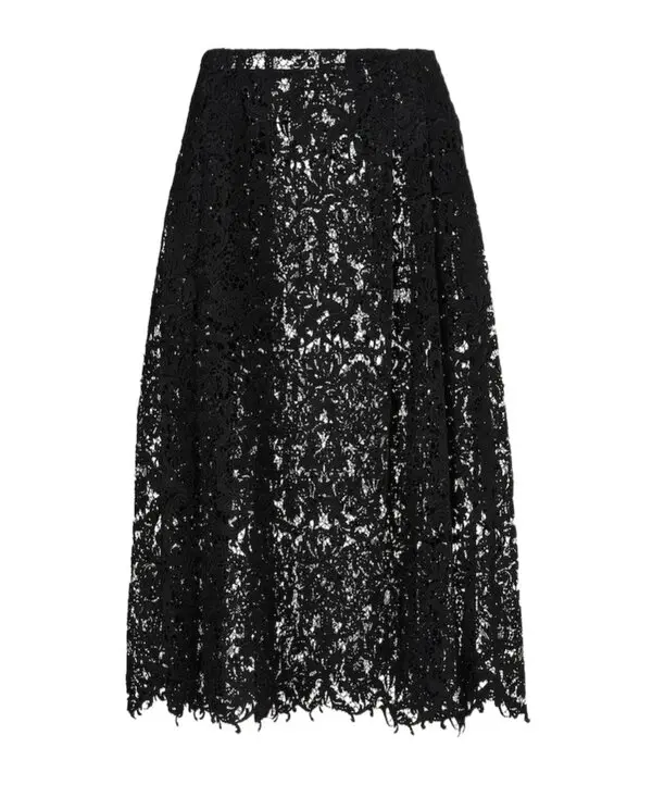 Fendi Macrame Lace Midi Skirt