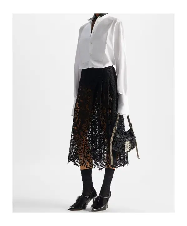 Fendi Macrame Lace Midi Skirt