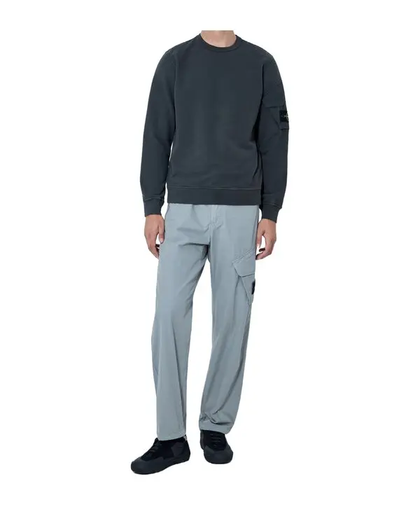 Stone Island Crewneck Sweatshirt With Sleeve Pocket