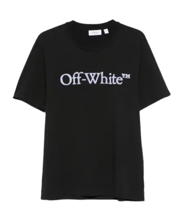 Off-White Logo-embroidered Cotton T-shirt
