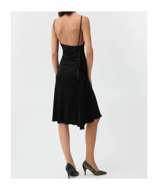 Versace Viscose-jersey Draped Midi Dress