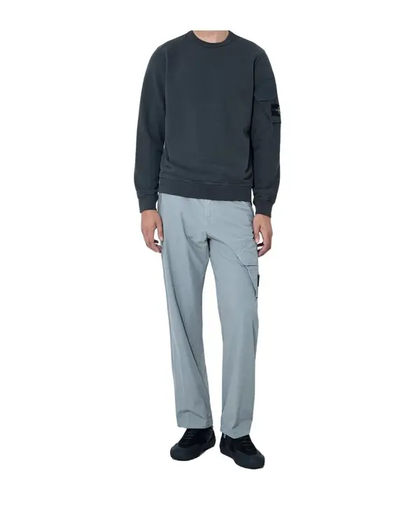 Stone Island Cargo Trousers With Elasticated Waistband - Grey