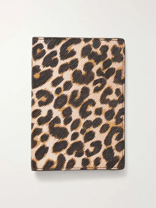 Smythson Panama Leopard-print Leather Passport Holder - Leopard Print