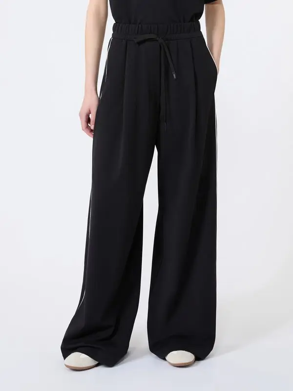 Max Mara Contrast Trim Wide-leg Pants