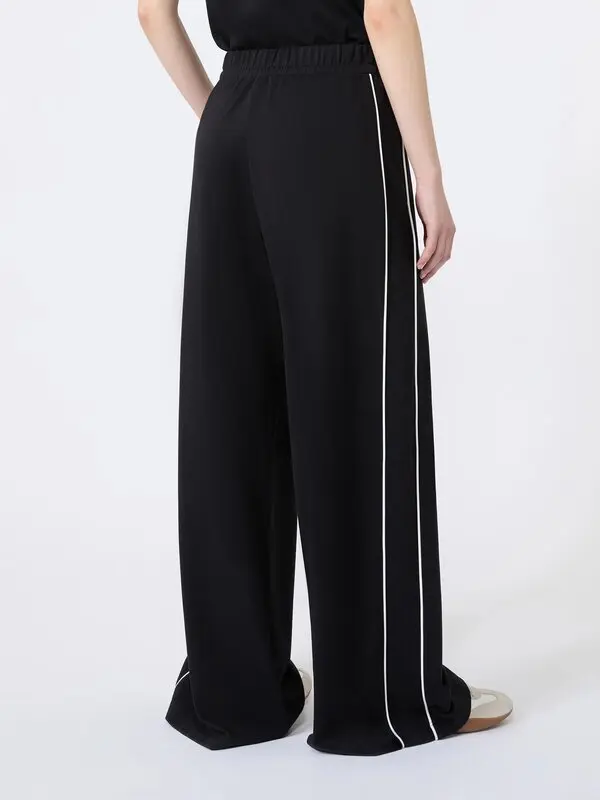 Max Mara Contrast Trim Wide-leg Pants