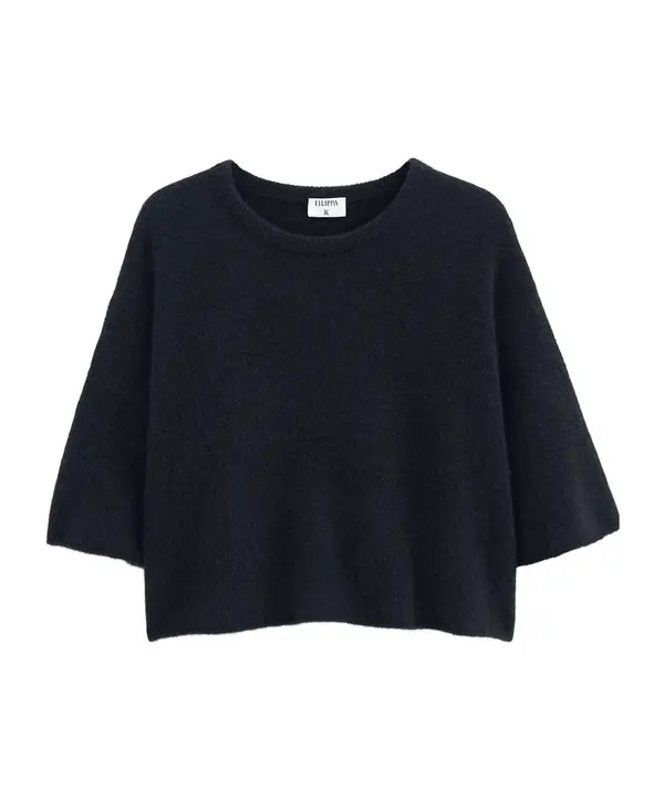 Filippa K Crewneck Short-sleeve Knitwear - Black