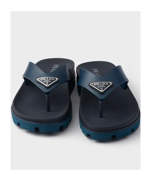 Prada Rubber Thong Sandals