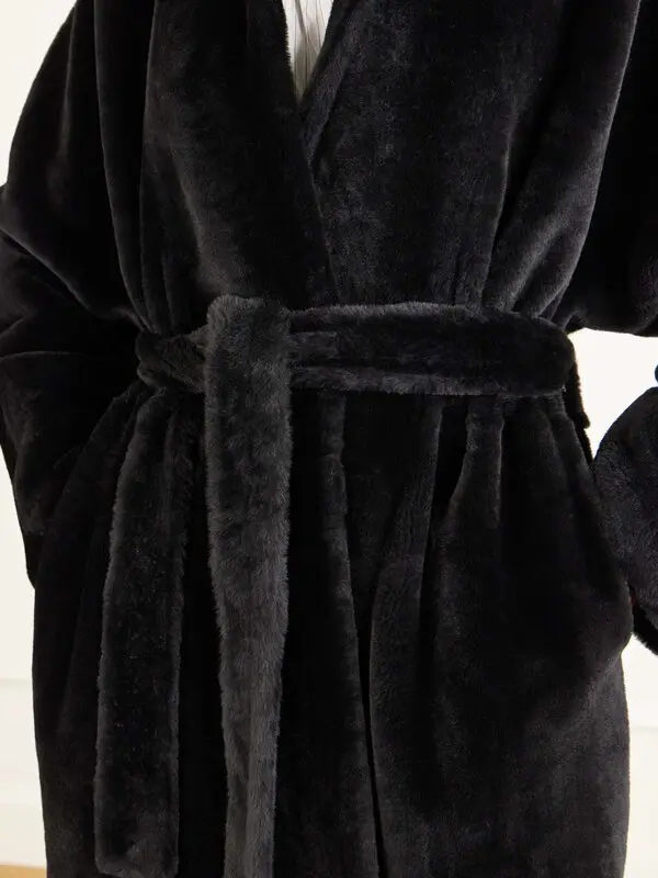 Nour Hammour Paneled Shearling Coat