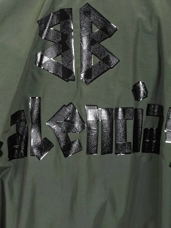 Balenciaga Tape Logo High-neck Zip-up Jacket - No