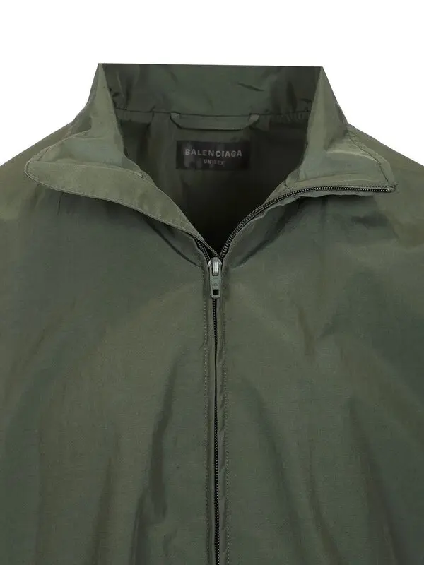Balenciaga Tape Logo High-neck Zip-up Jacket - No