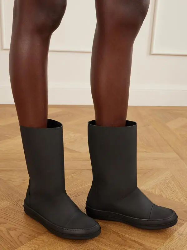 Rick Owens Leather Mid-calf Boots - Black