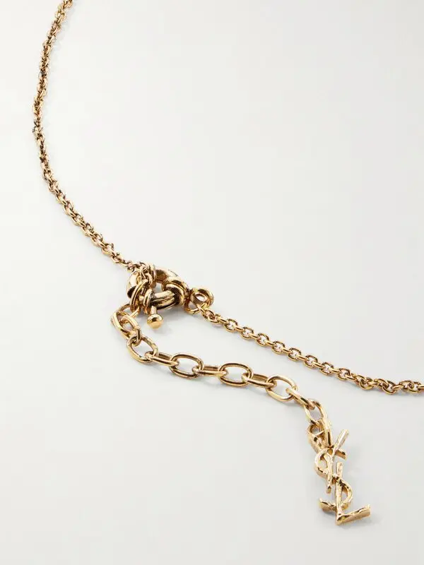 Saint Laurent Tone Charm Necklace
