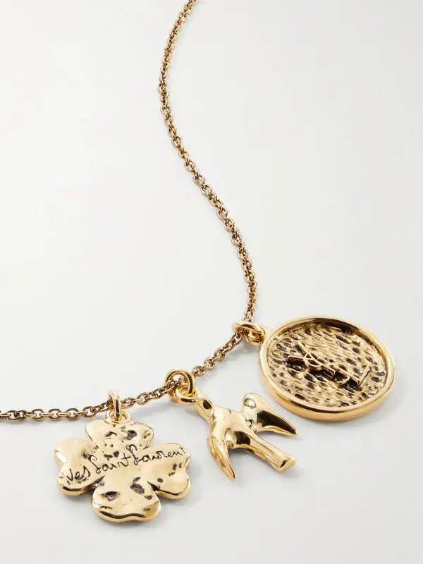 Saint Laurent Tone Charm Necklace