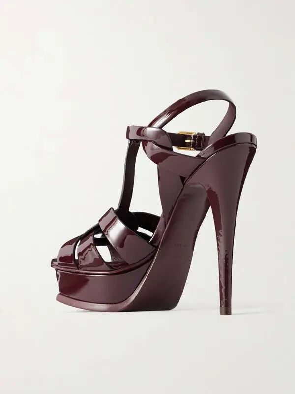 Saint Laurent Cassandra Leather Sandals