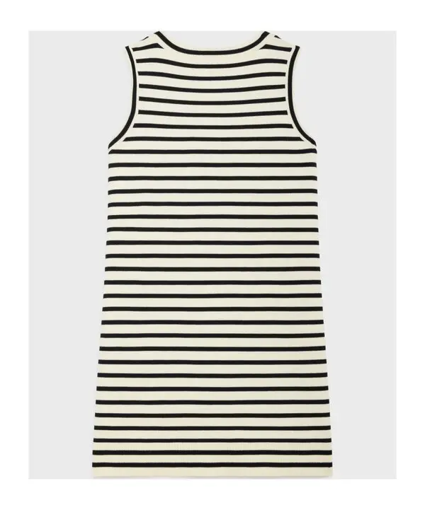 Celine Triomphe Marinière Mini Dress In Wool