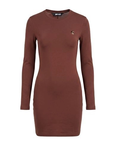 Just Cavalli Cotton And Elastane Long Sleeve Mini Dress