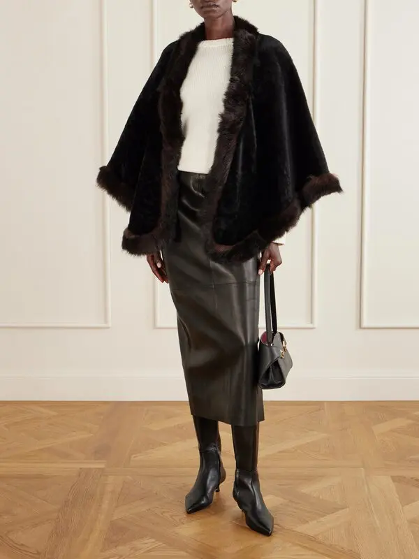 Nour Hammour Shearling Shawl